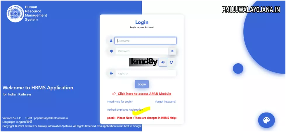 HRMS Railway - Indian Railways Employee Login, Pay Slip Download ...